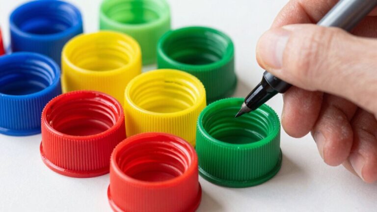 How to Create Color-Coded Bottle Caps With Paint Pens - The Juicery World